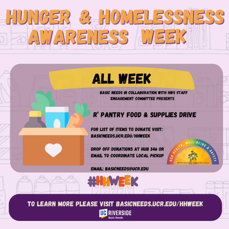 Hunger & Homelessness Awareness Week | Basic Needs